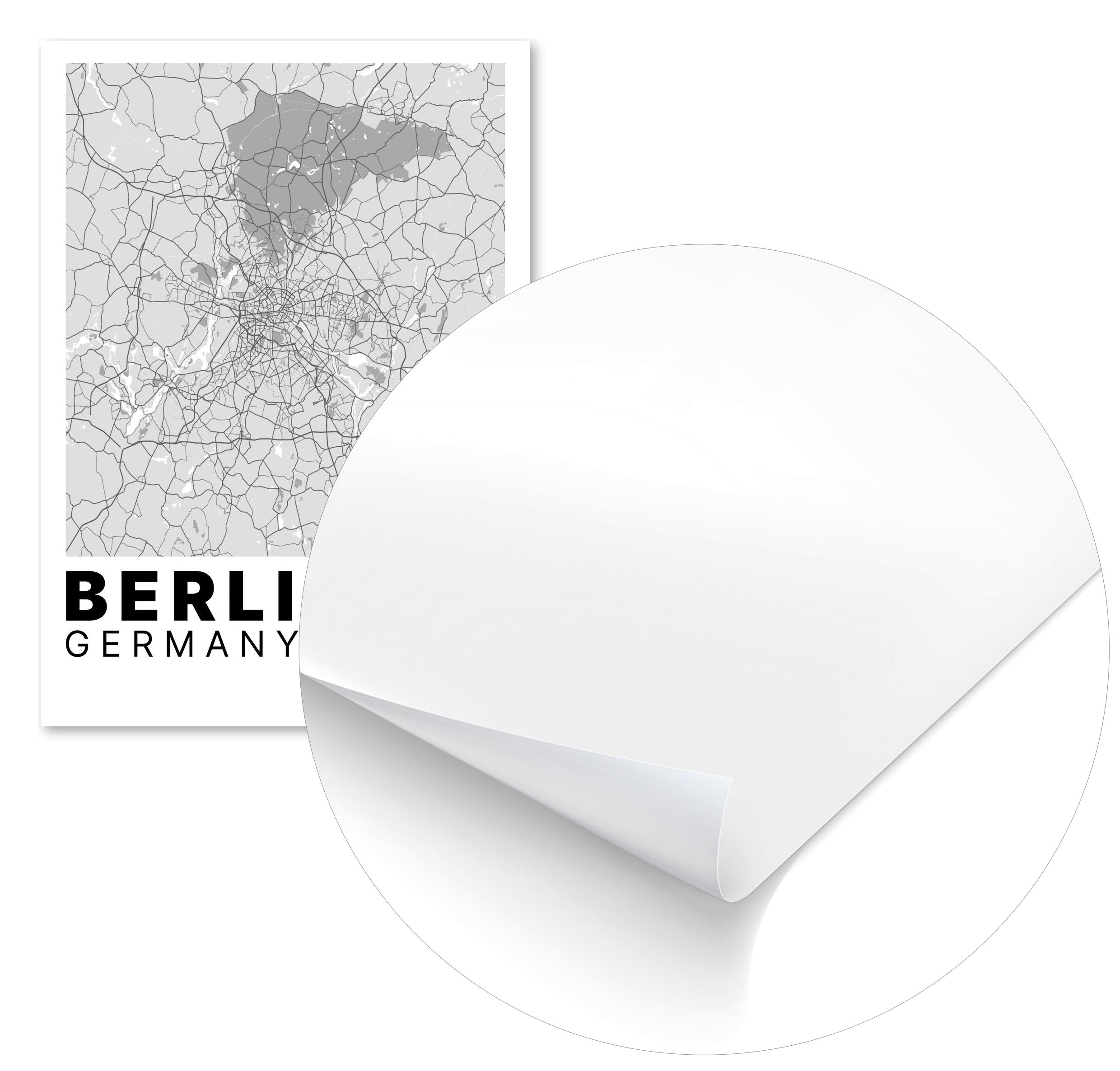 Berlin Map - @VickyHanggara - Buy illustrations and artworks made by ...