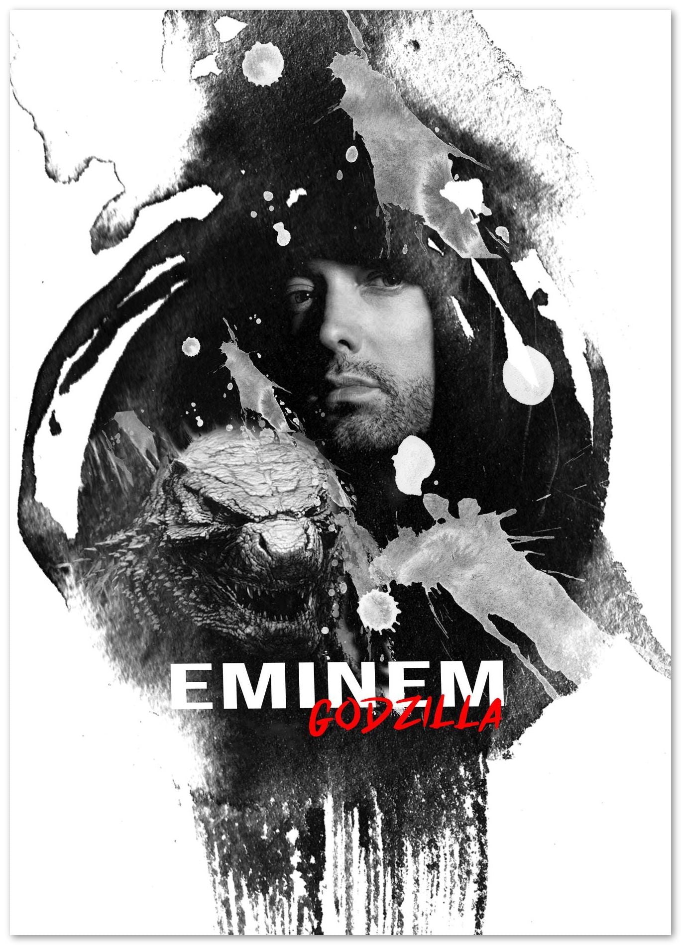 EMINEM GODZILLA HIPHOP RAPPER - @RAMRAMCLUB - Buy illustrations and ...