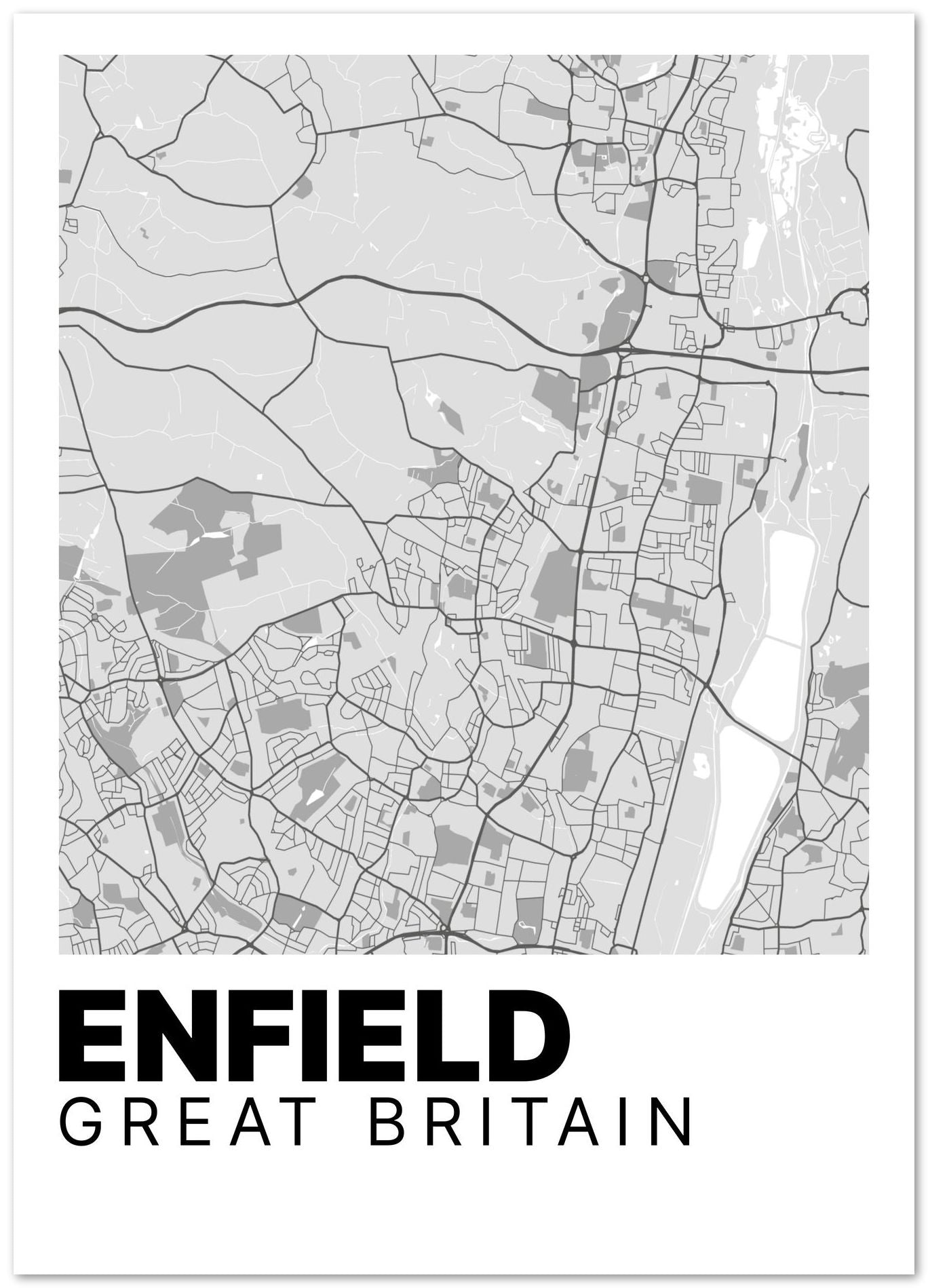 Enfield Map - @VickyHanggara - Buy illustrations and artworks made by ...