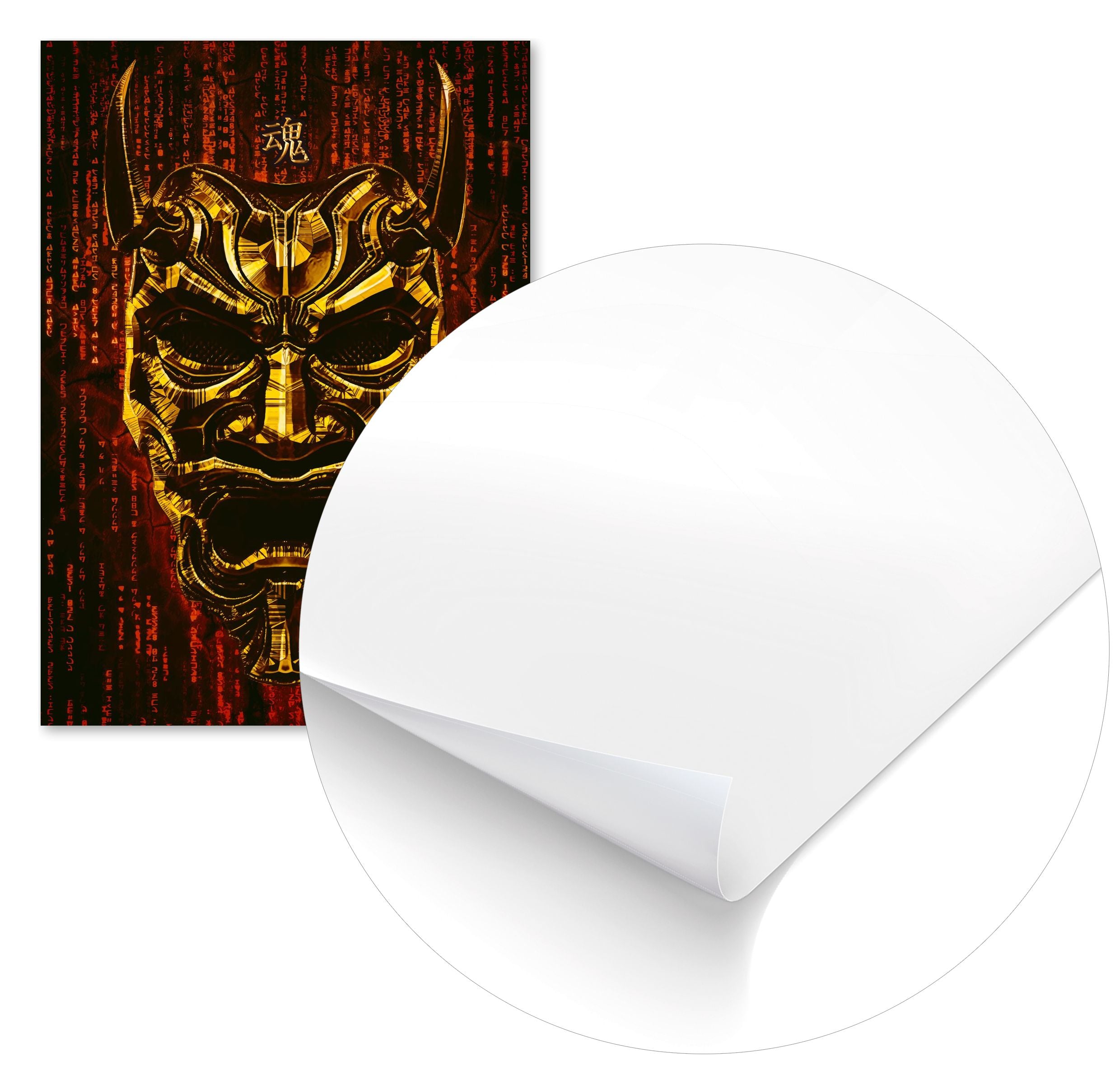 Golden Oni Mask Matrix - @SyanArt - Buy illustrations and artworks made ...