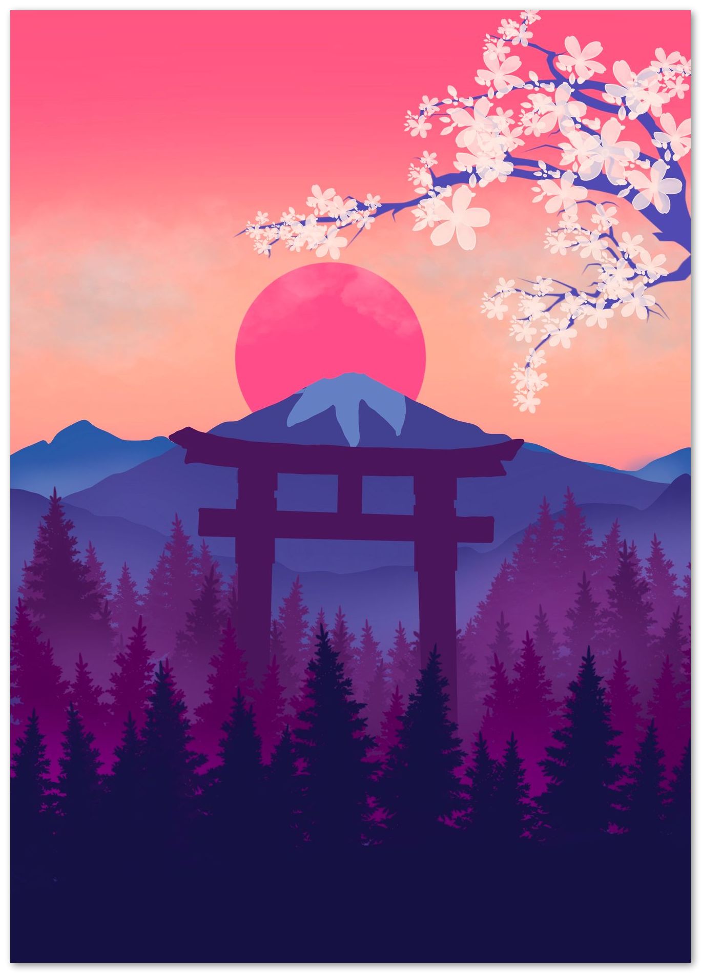 japanese scenery - @elzart - Buy illustrations and artworks made by ...