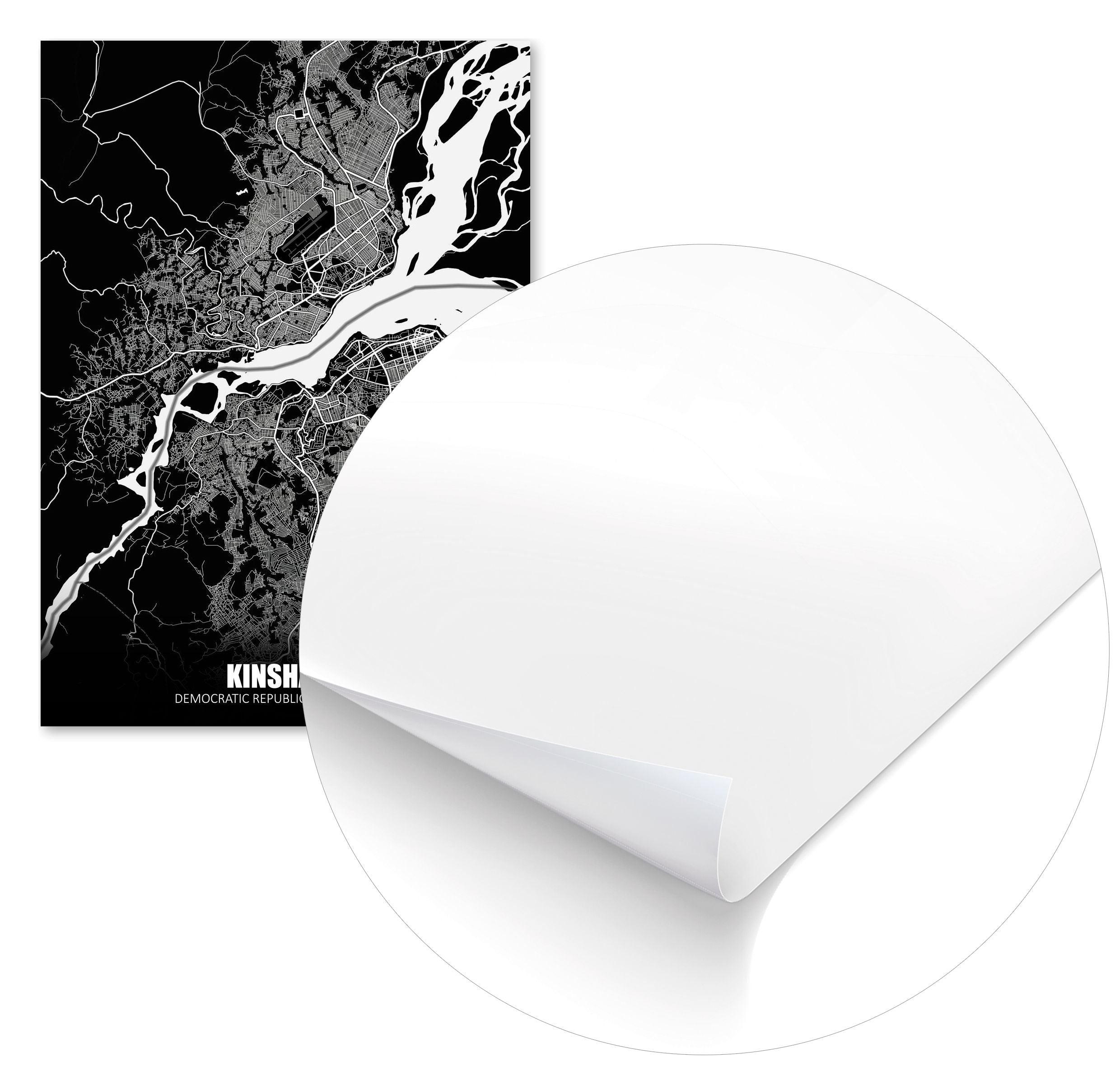 Kinshasa Dem Rep Of Kongo Dark Negative Maps - @ZakeDjelevic - Buy ...