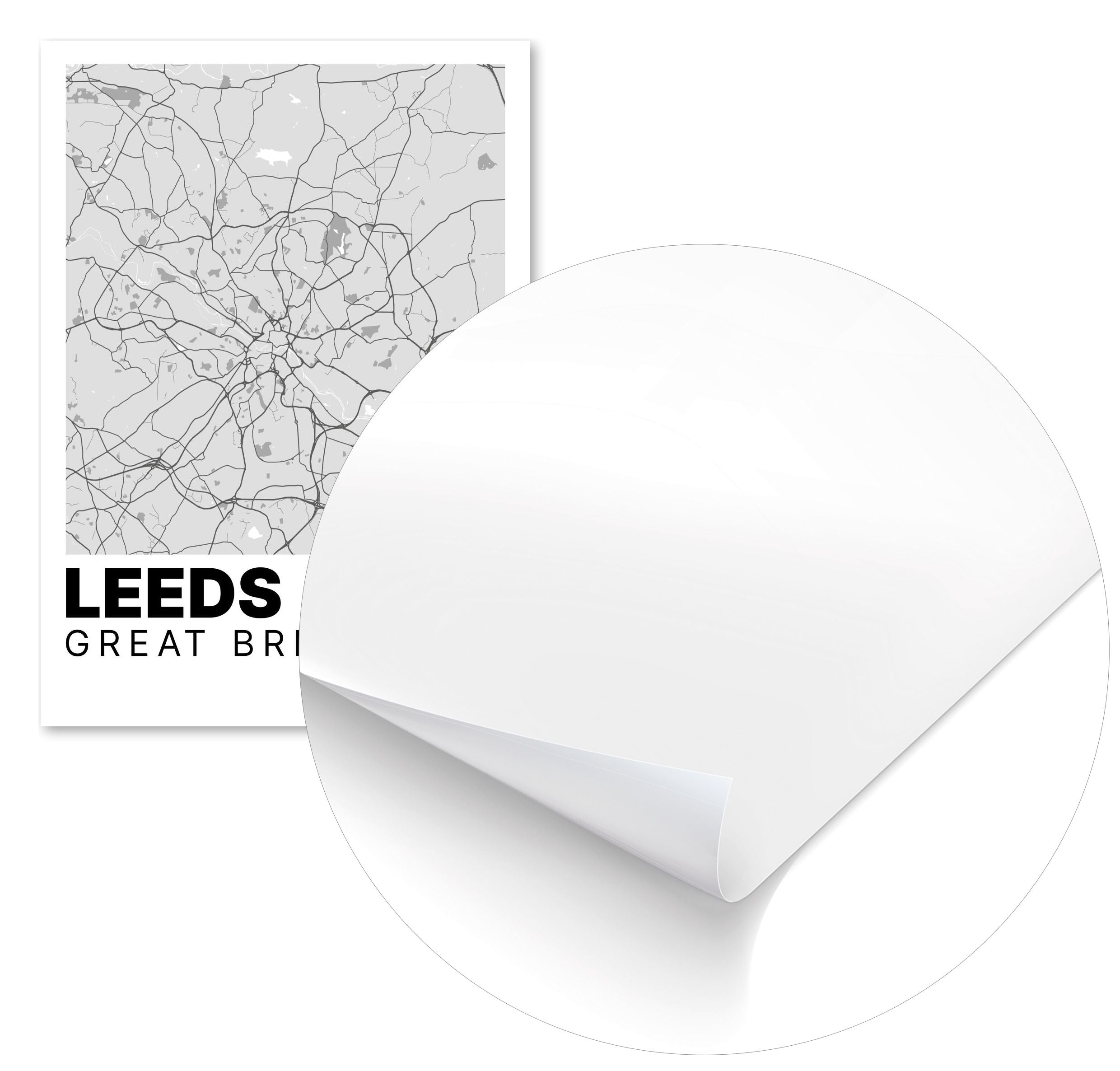 Leeds Map - @VickyHanggara - Buy illustrations and artworks made by ...