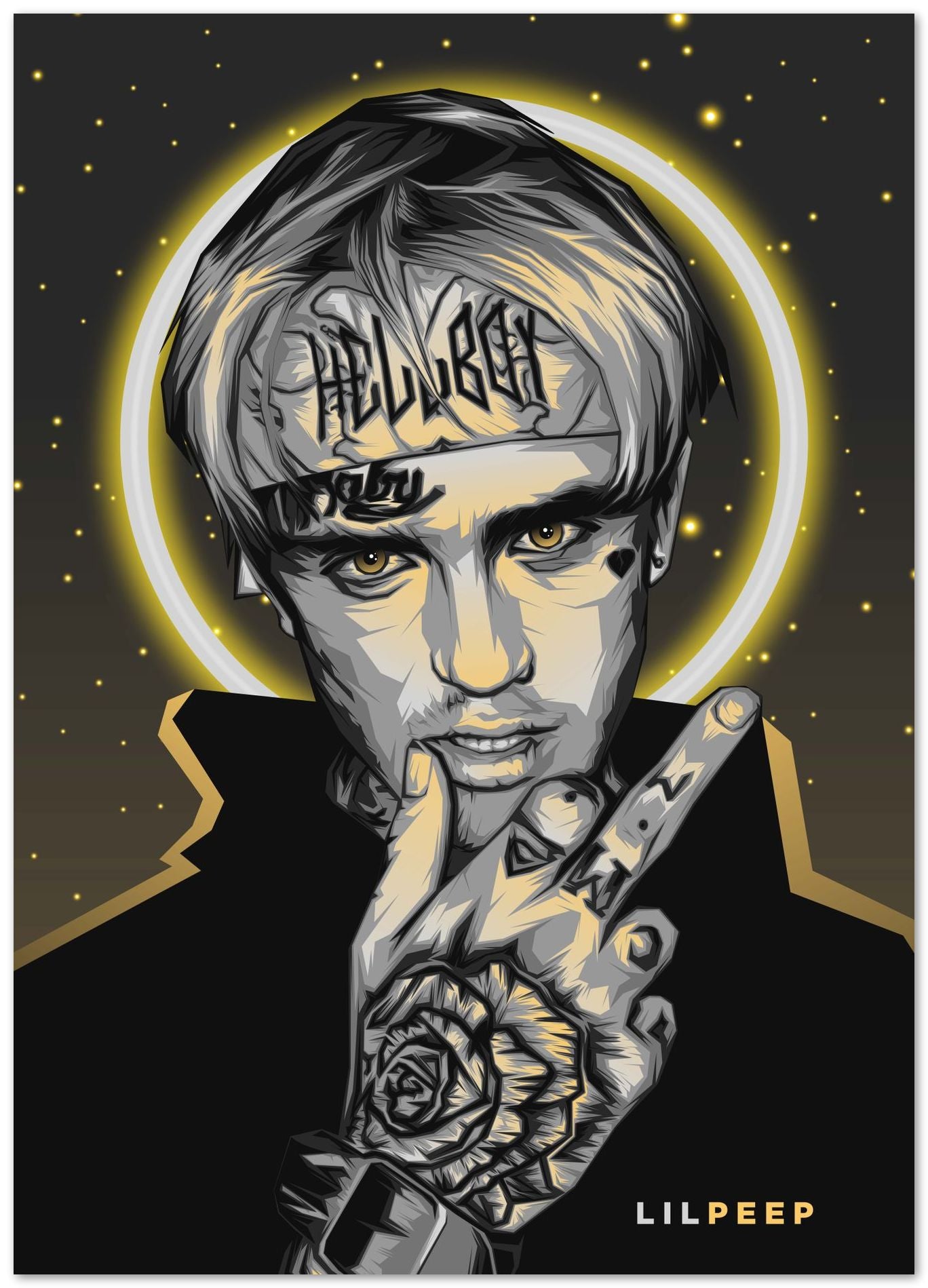 Lil Peep Pop Art 17 - @LuckyDream - Buy illustrations and artworks made ...