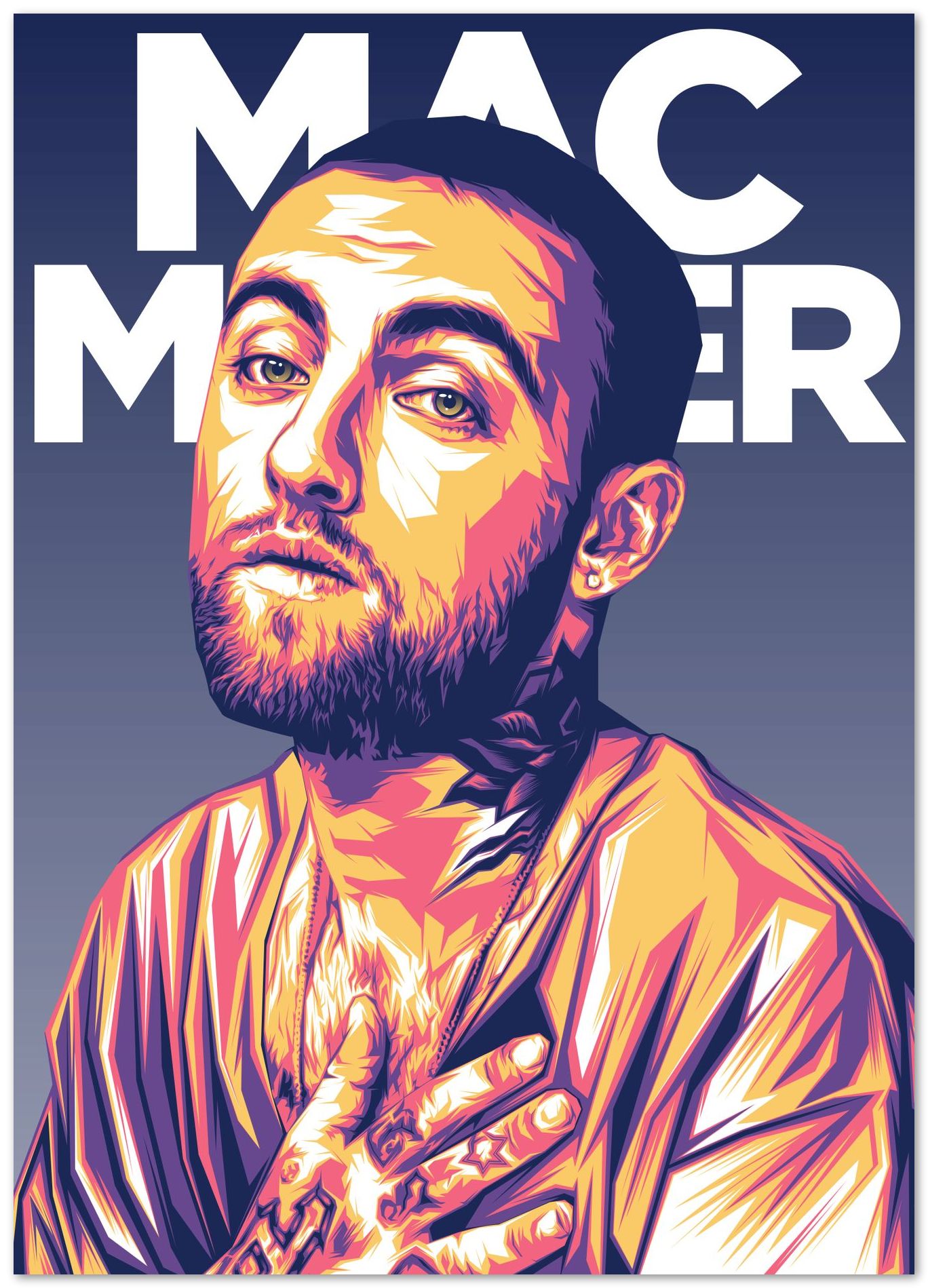 Mac Miller Arte Pop Mac Miller Tapestry, Mac Miller Poster 3D Boutique
