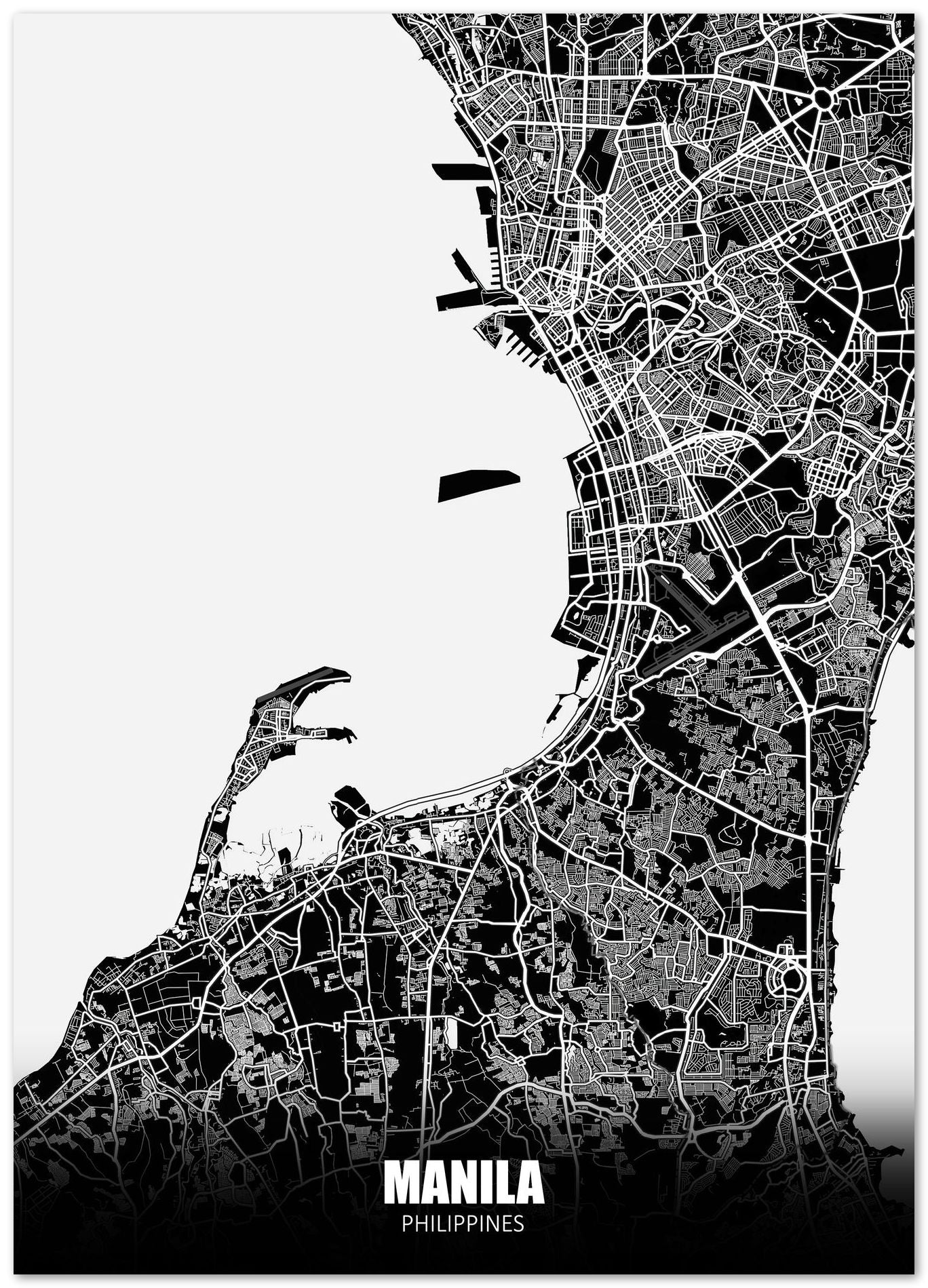Manila Philippines Dark Negative Maps - @ZakeDjelevic - Buy ...