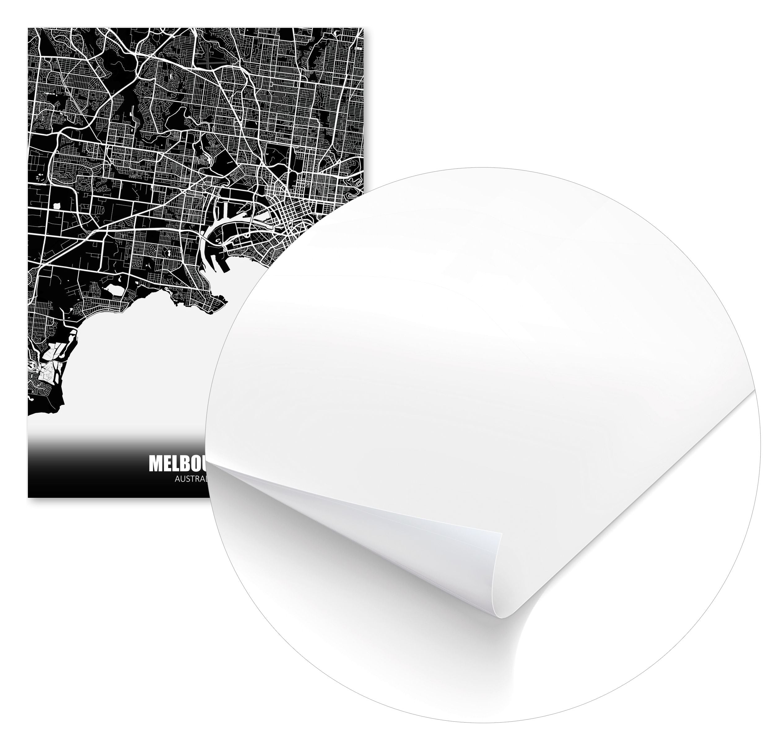 Melbourne Australia Dark Negative Maps - @ZakeDjelevic - Buy ...