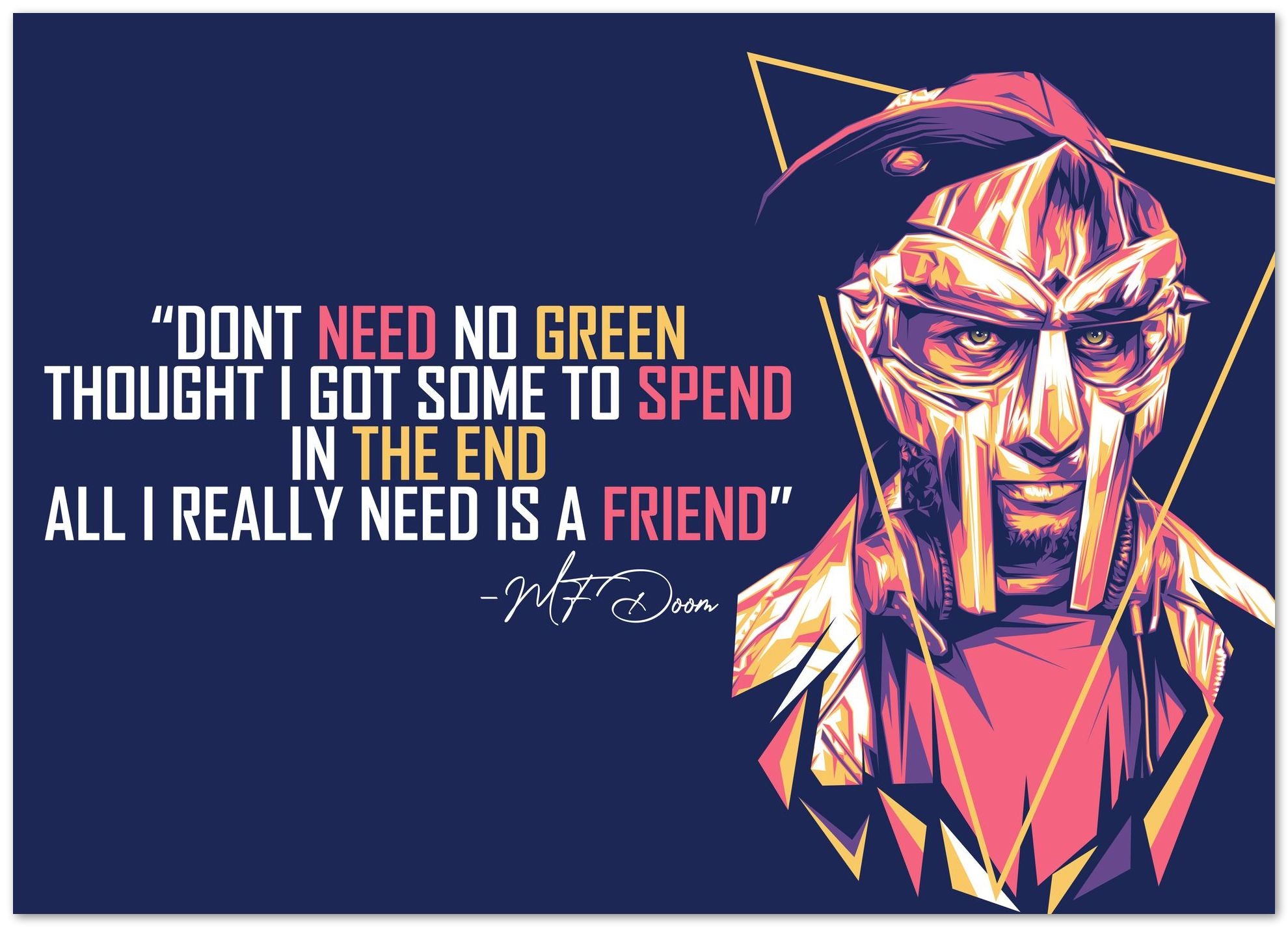 MF Doom Quotes 1 - @LuckyDream - Buy illustrations and artworks made by ...