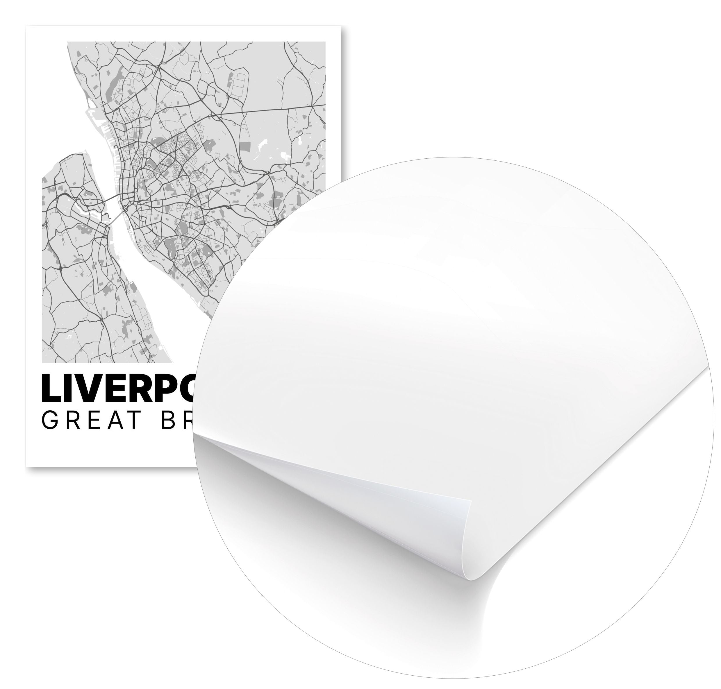 Minimalist Liverpool Map - @VickyHanggara - Buy illustrations and ...