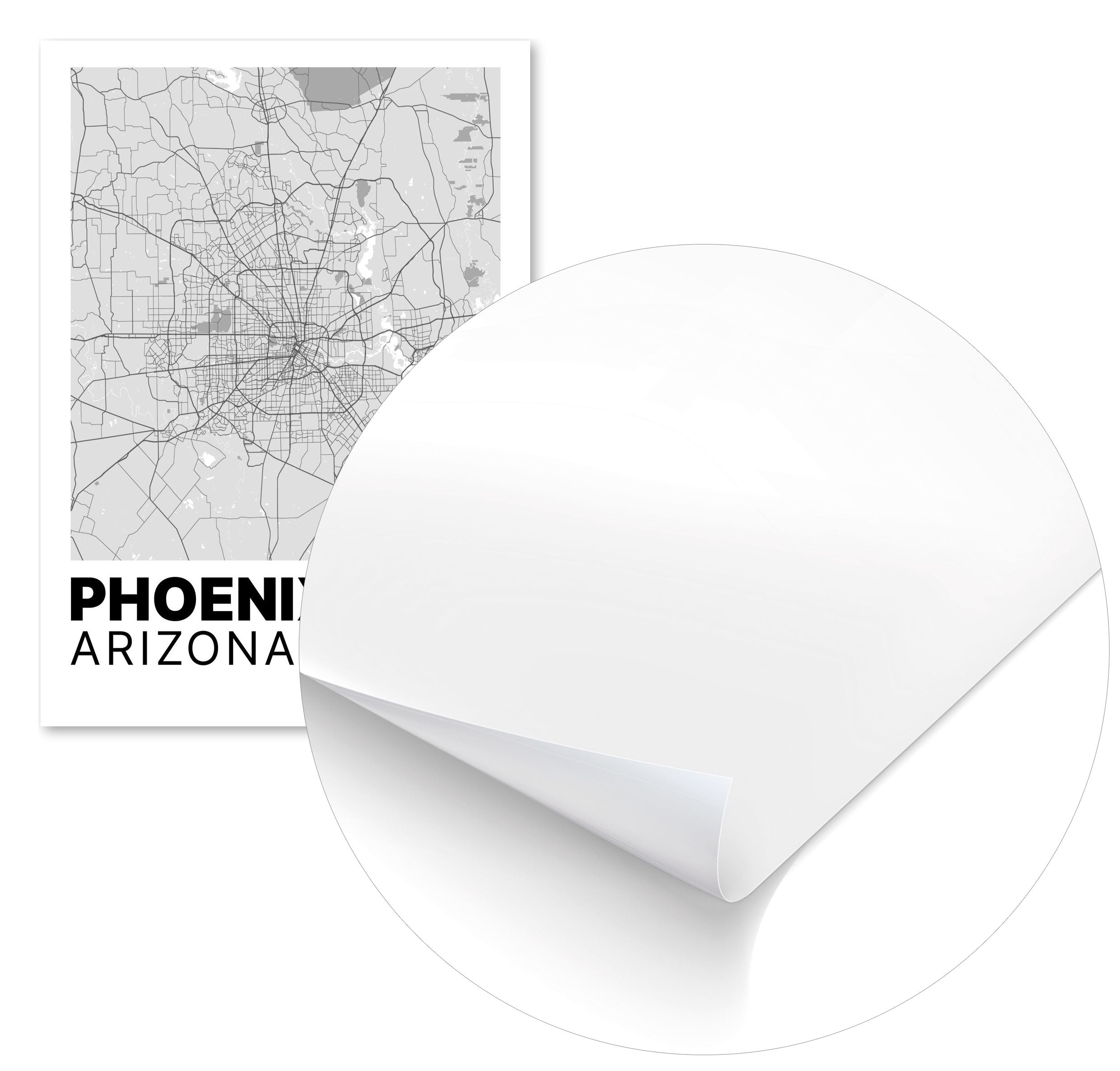Minimalist Phoenix Map - @VickyHanggara - Buy illustrations and ...
