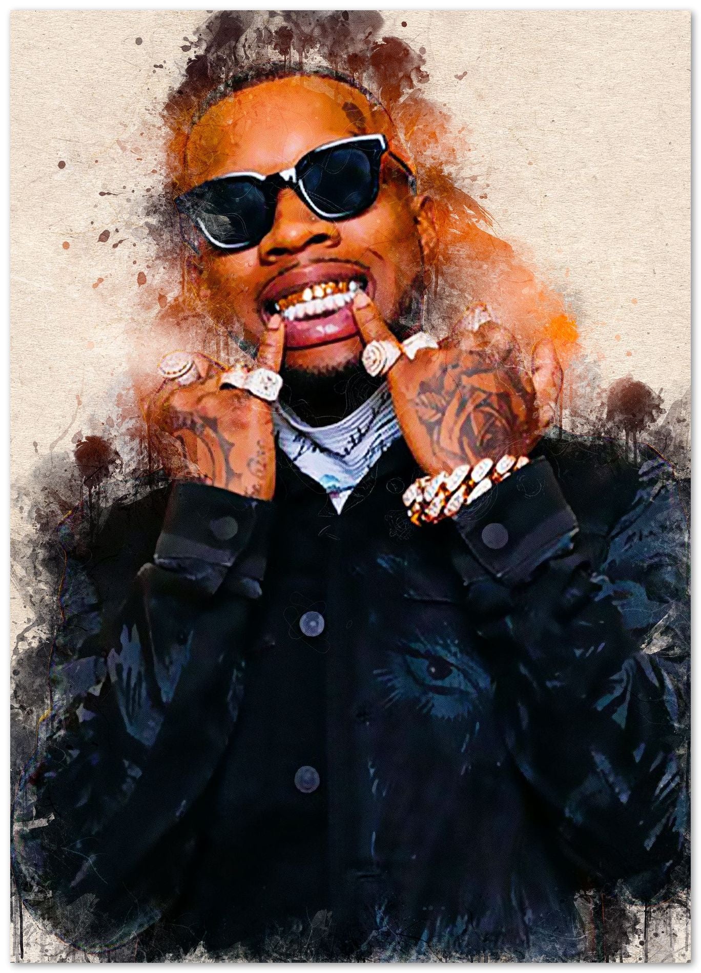 Rapper face - @SanAcrylicstyle - Buy illustrations and artworks made by ...