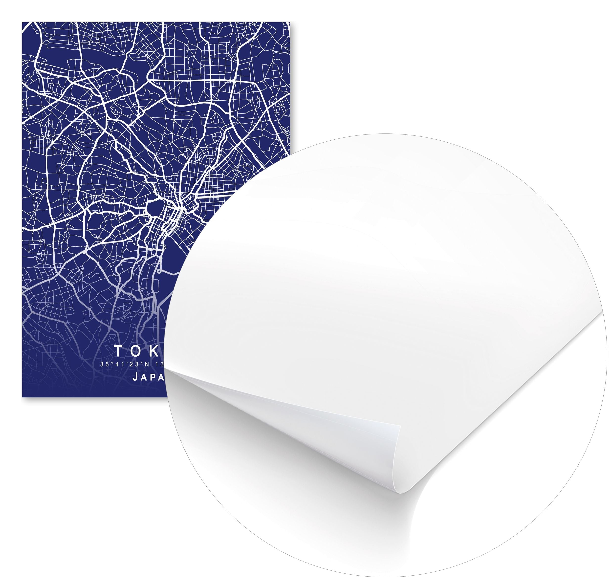 Tokyo Japan Map Blueprint - @GreyArt - Buy illustrations and artworks ...