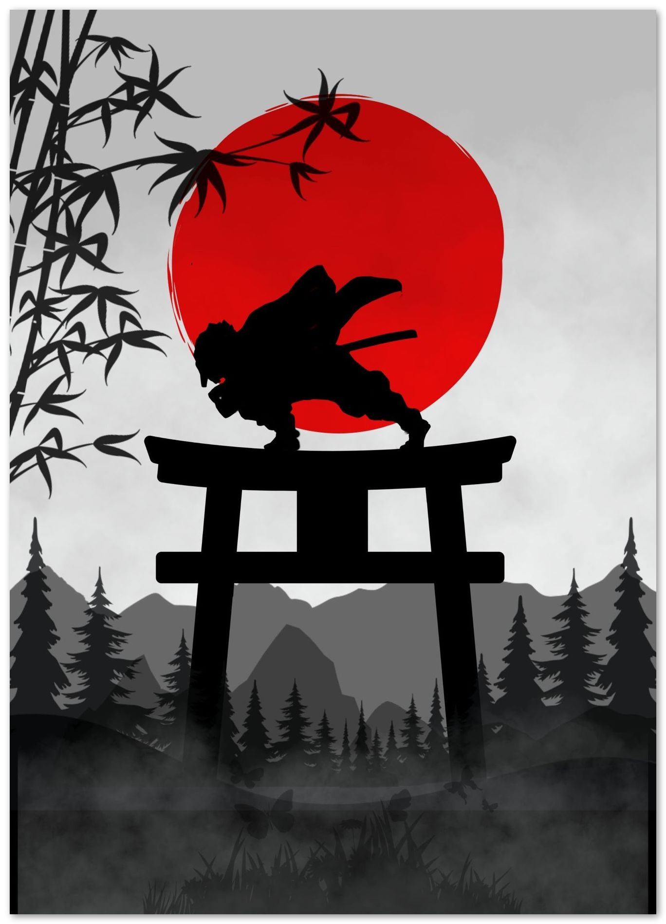 Zenitsu Agatsuma Japanese Portrait - @VickyHanggara - Buy illustrations ...