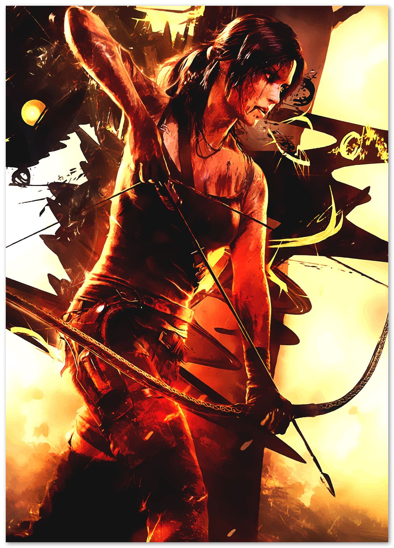 Tomb Raider Lara Croft Forest bow - @SyanArt - Buy illustrations and ...